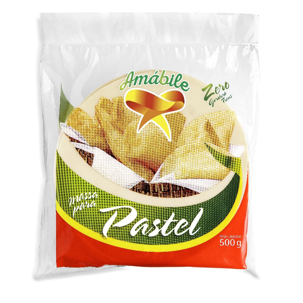 Massa Pastel AMÁBILE Fresca 500g - Angeloni Supermercado