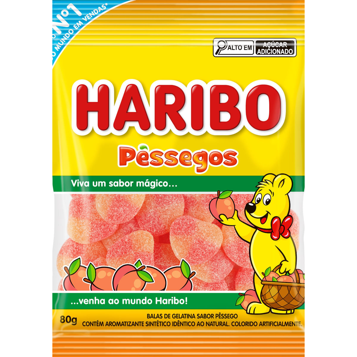 Bala HARIBO Pêssegos 80g - Angeloni Supermercado