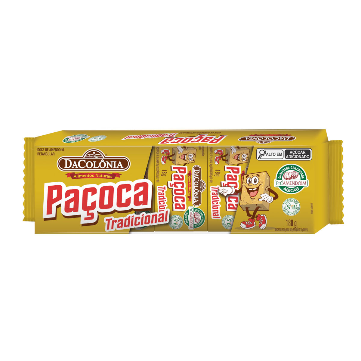 Paçoca DA COLÔNIA Tradional 180g - Angeloni Supermercado
