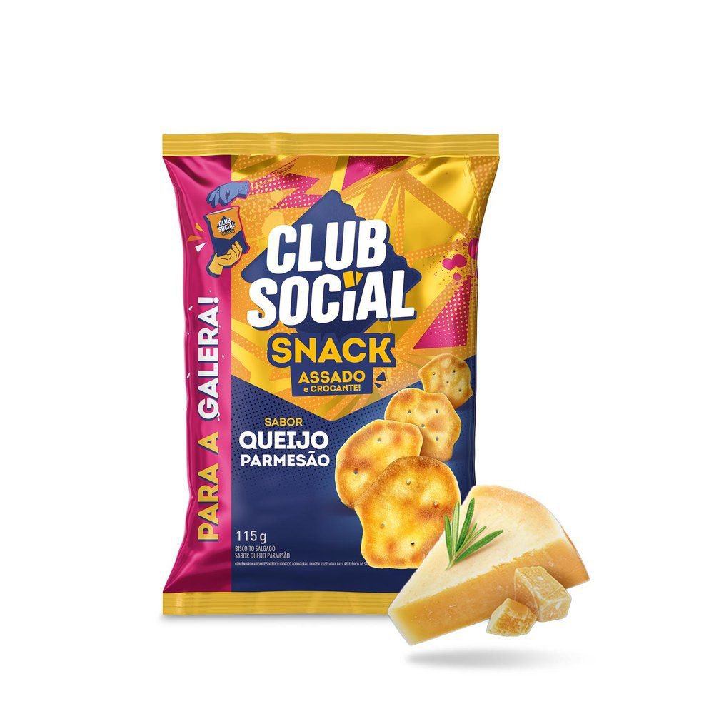 Snack CLUB SOCIAL Queijo Parmesão 115g - Angeloni Supermercado