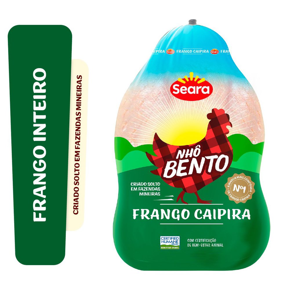Frango Caipira NHO BENTO Inteiro Congelado kg - Angeloni Supermercado