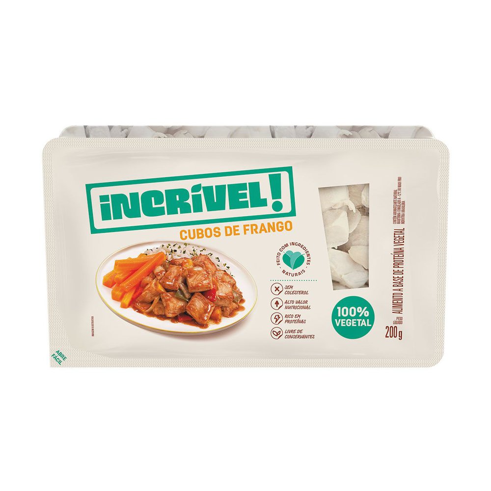 Cubos de Frango INCRÍVEL! 100% Vegetal Congelado 200g - Angeloni ...