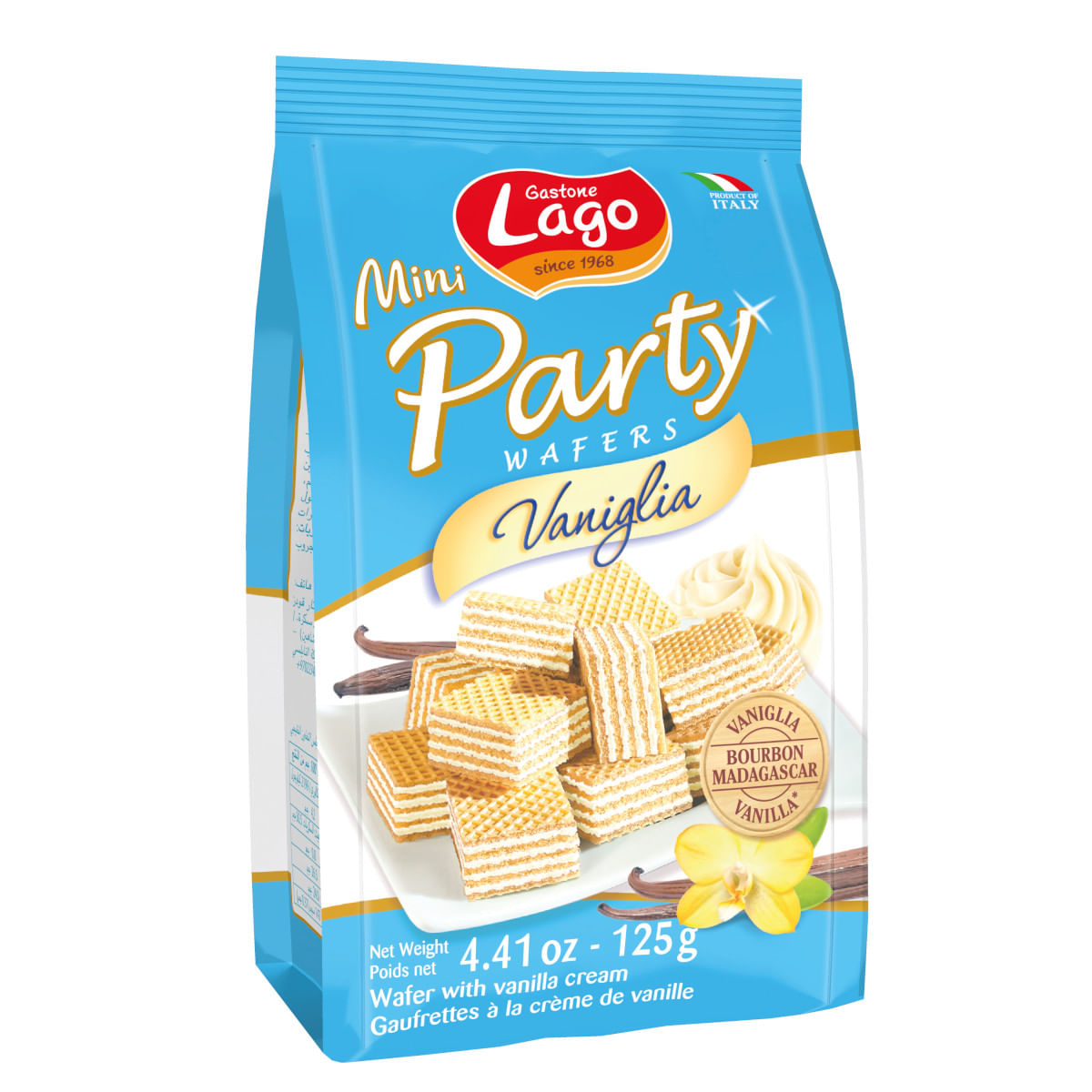 Wafer LAGO Mini Party Baunilha 125g - Angeloni Supermercado