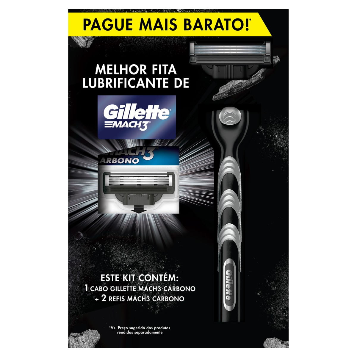 Aparelho Depilatório Gillette Mach3 Carbono Imperdível! - Angeloni ...