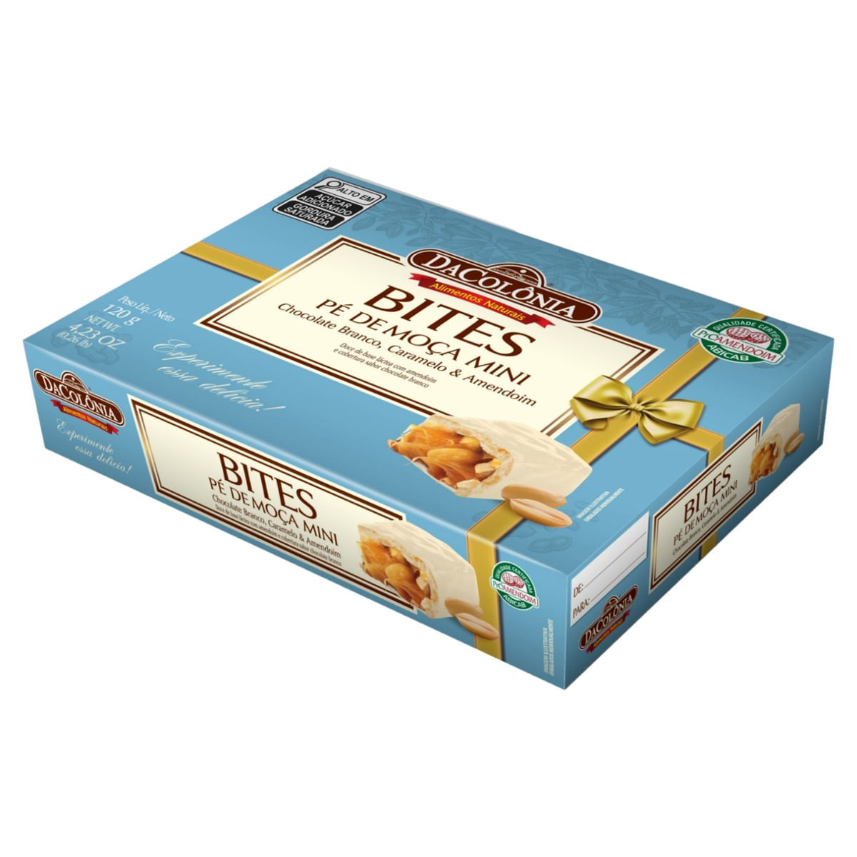 Pé de Moça DA COLÔNIA Mini Bites Chocolate Branco,Caramelo e Amendoim ...