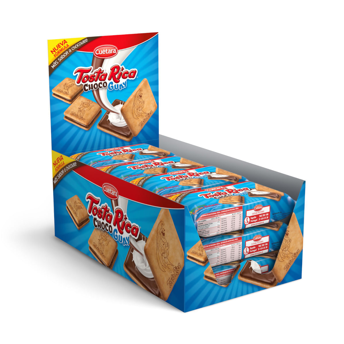 Biscoito CUÉTARA Tosta Rica Guay Chocolate 168g - Angeloni Supermercado