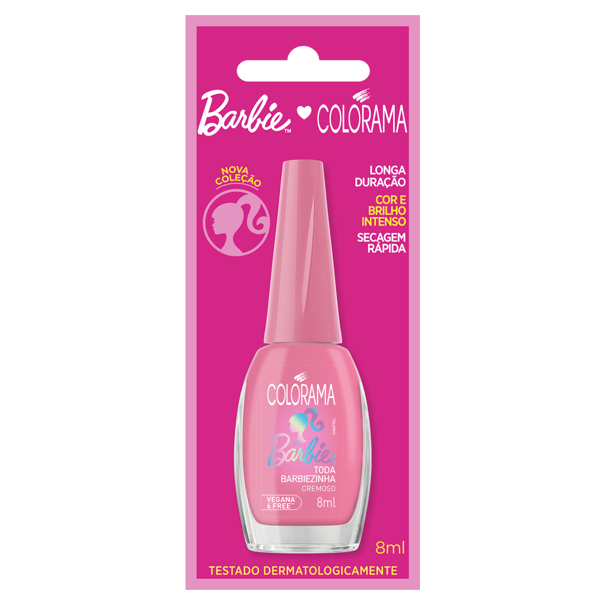 Esmalte COLORAMA Barbie Toda Barbiezinha Cremoso 8ml