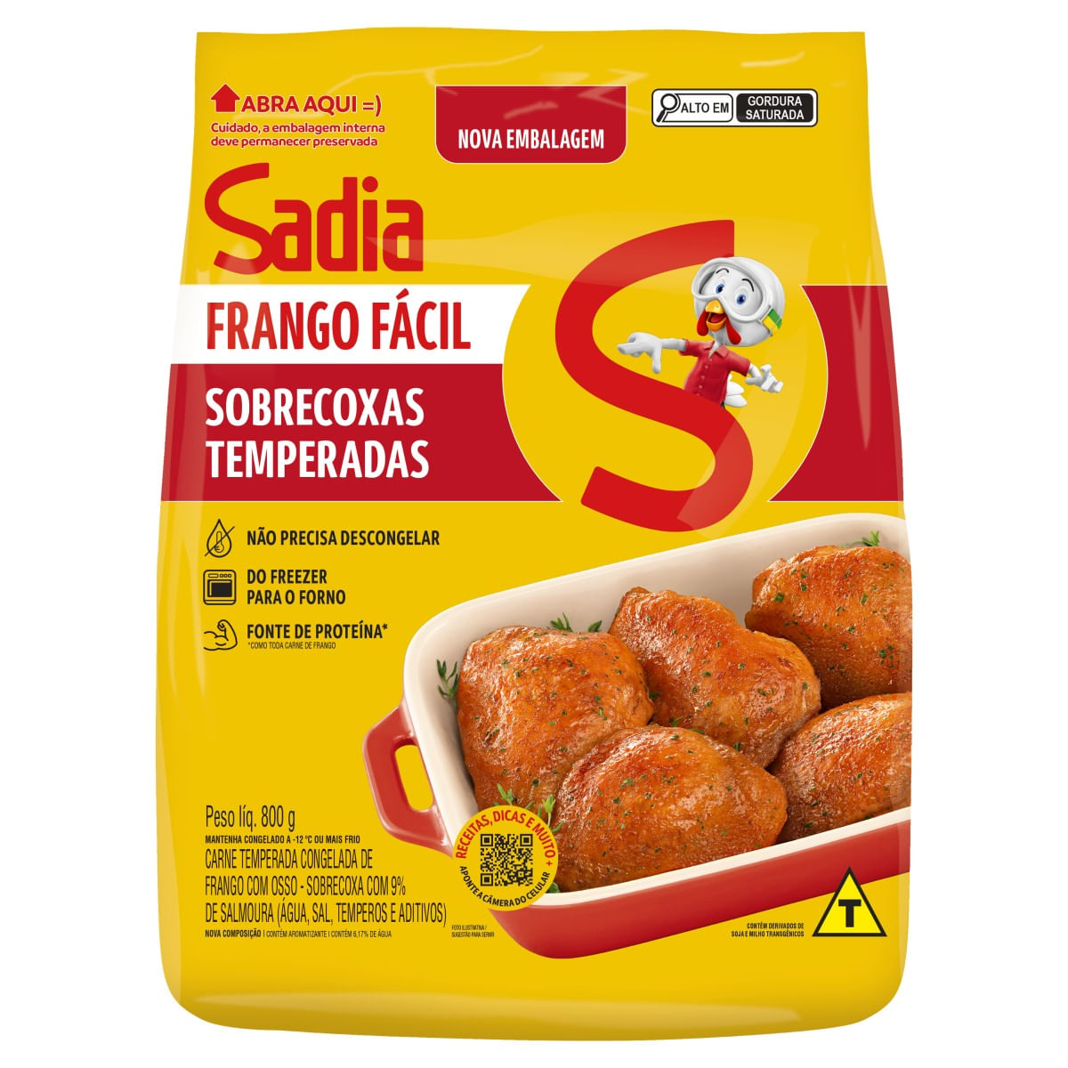 Sobrecoxa Frango Sadia Assa Fácil 800g