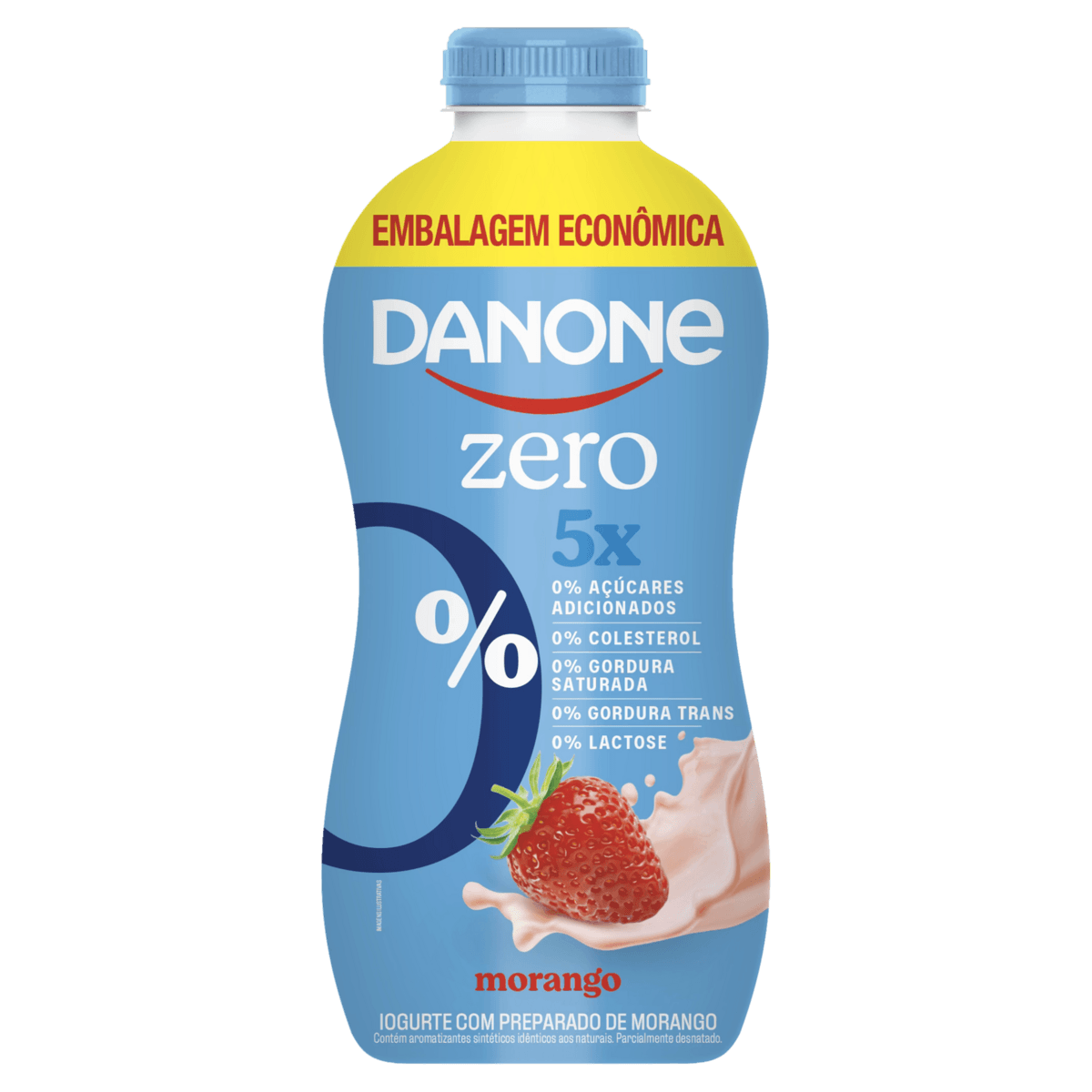 Iogurte DANONE Zero Morango 1.2kg Embalagem Econômica