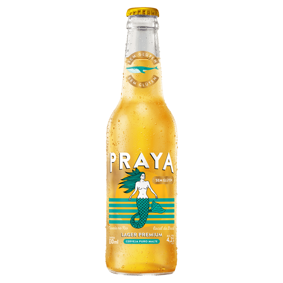Cerveja PRAYA Premium Lager Sem Glúten 330ml